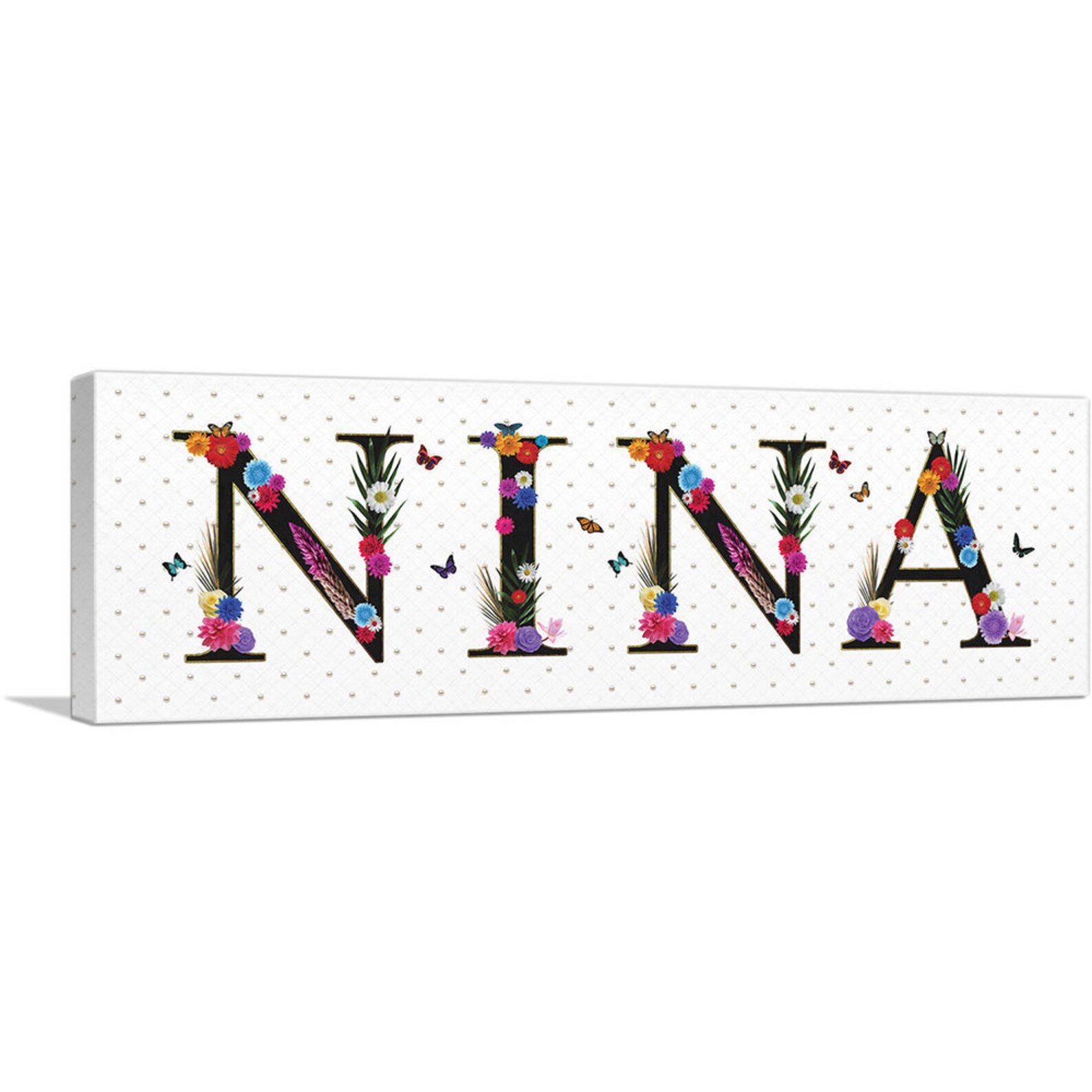 ARTCANVAS Nina Girls Name Room Decor Canvas Art Print - Etsy