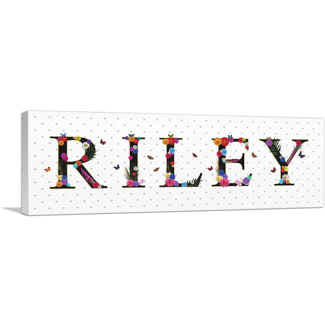 ARTCANVAS Riley Girls Name Room Decor Canvas Art Print - Etsy