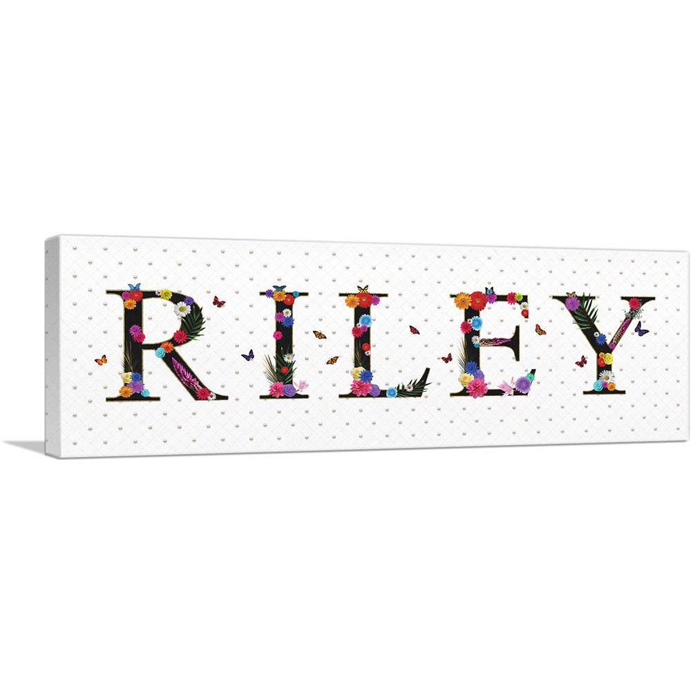 ARTCANVAS Riley Girls Name Room Decor Canvas Art Print | Etsy