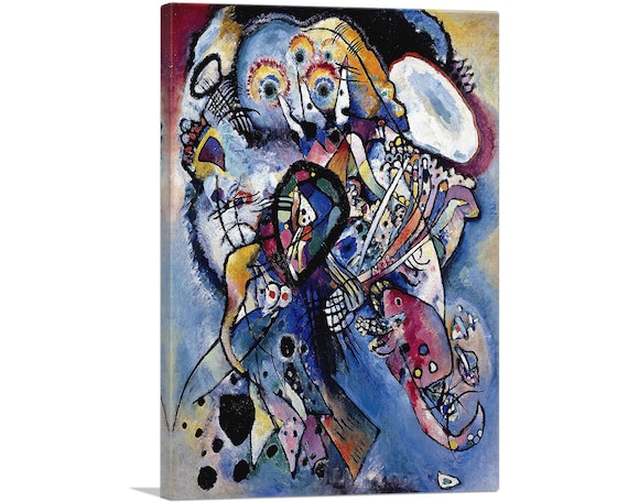 ARTCANVAS Two Ovals 1919 by Wassily Kandinsky Canvas Art Print | Etsy