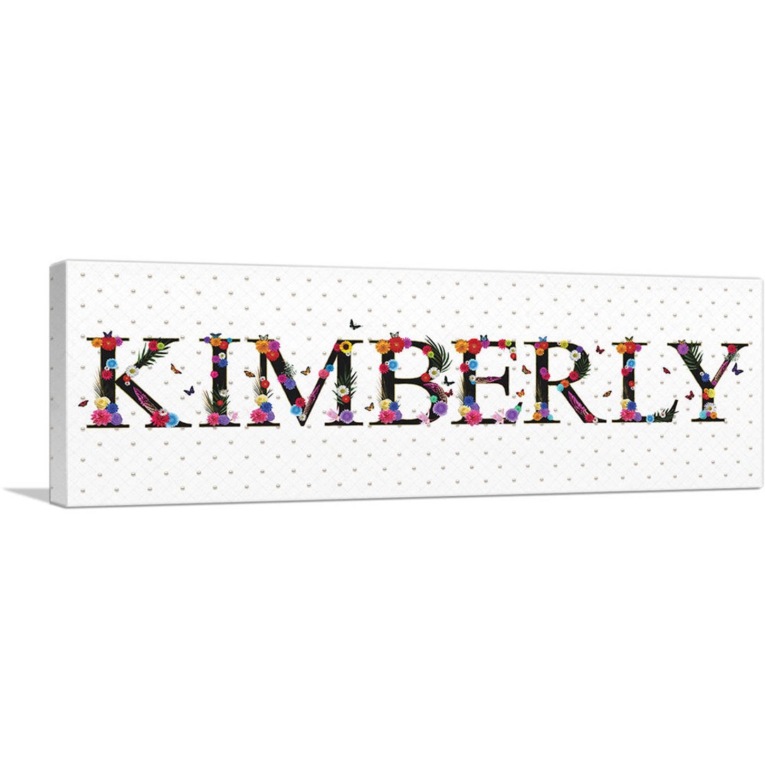 ARTCANVAS Kimberly Girls Name Room Decor Canvas Art Print - Etsy