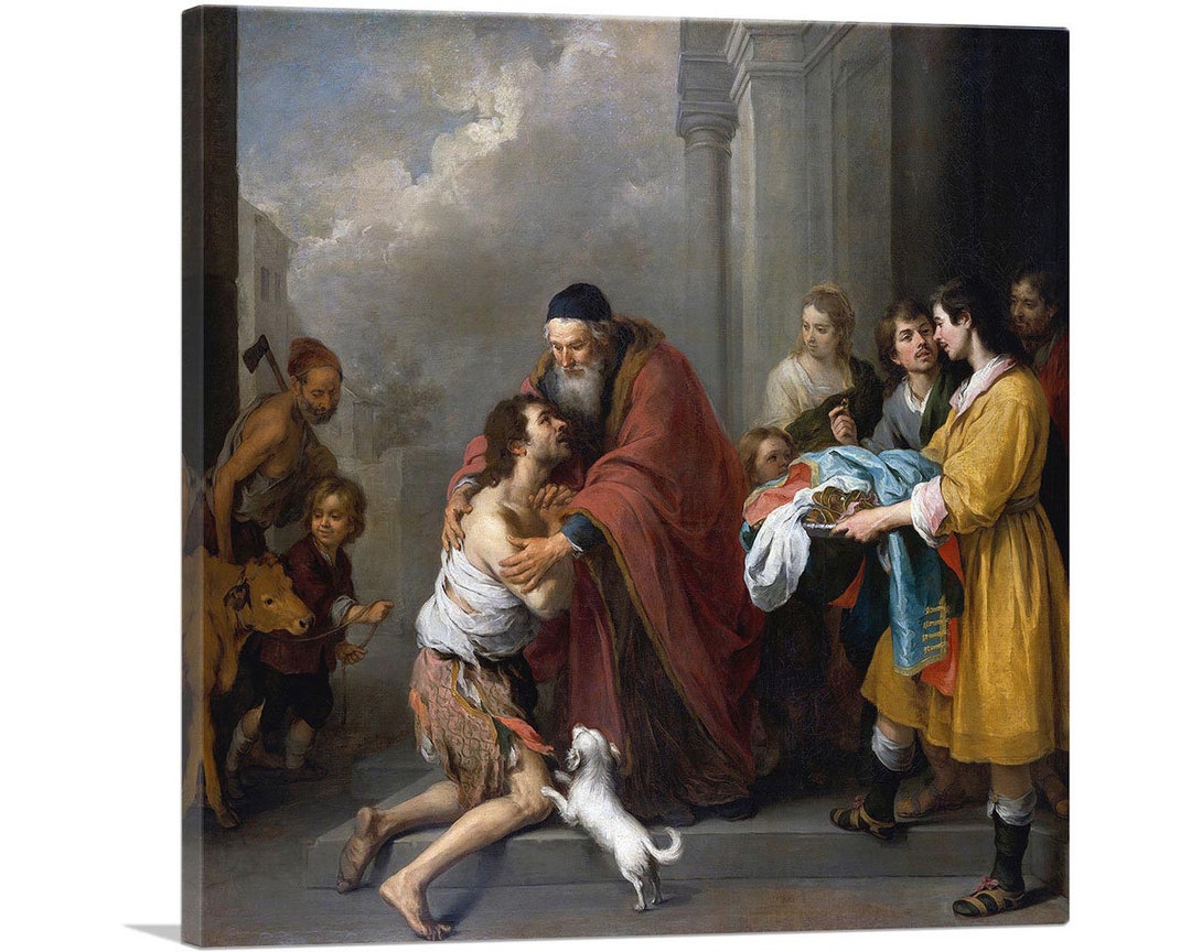 ARTCANVAS Return of the Prodigal Son 1667 Canvas Art Print by Bartolome ...
