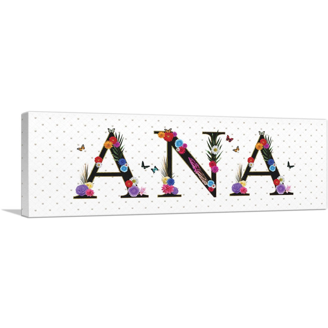 ARTCANVAS Ana Girls Name Room Decor Canvas Art Print - Etsy