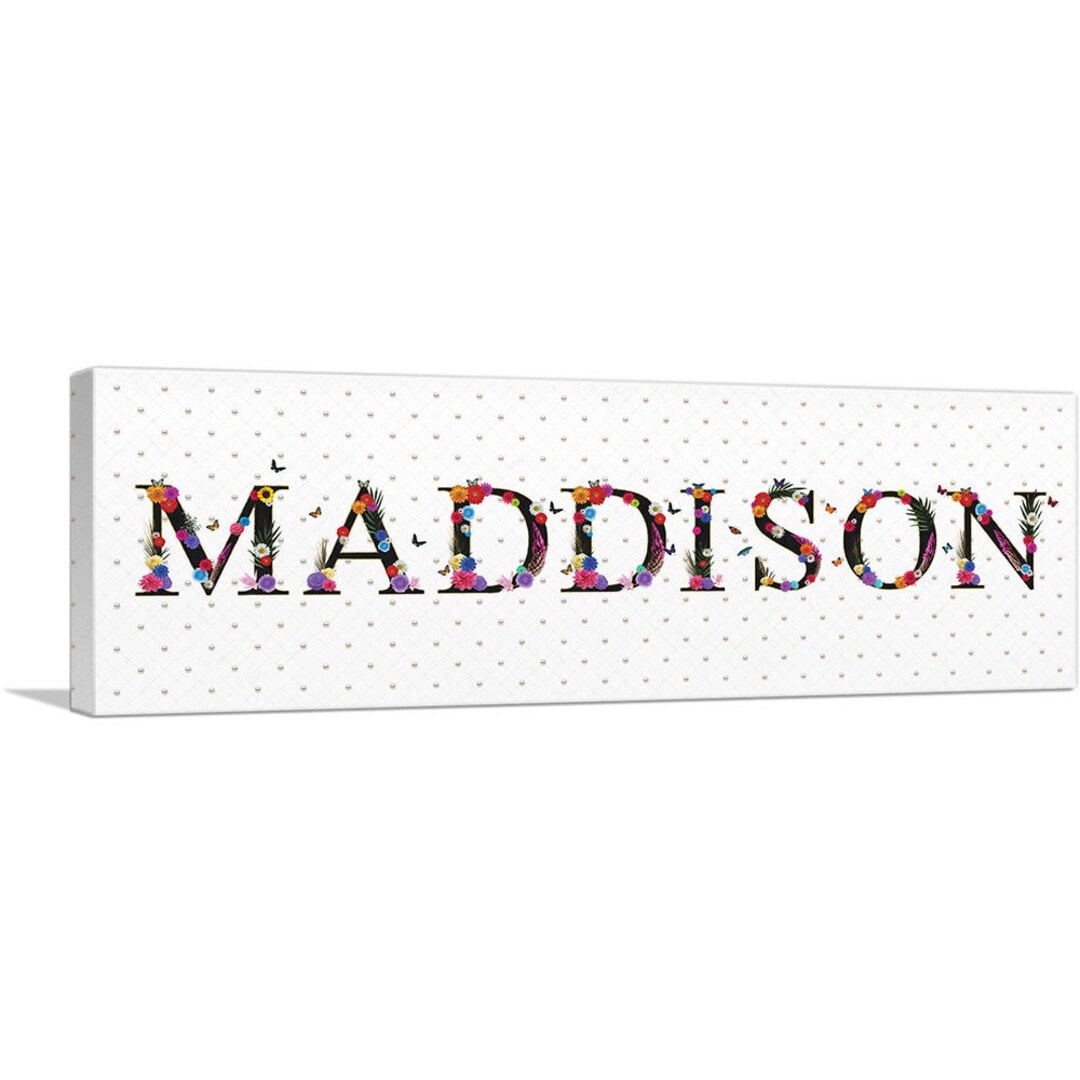 ARTCANVAS Maddison Girls Name Room Decor Canvas Art Print - Etsy