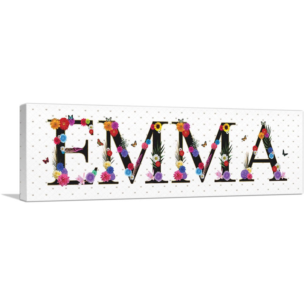 ARTCANVAS Emma Girls Name Room Decor Canvas Art Print | Etsy