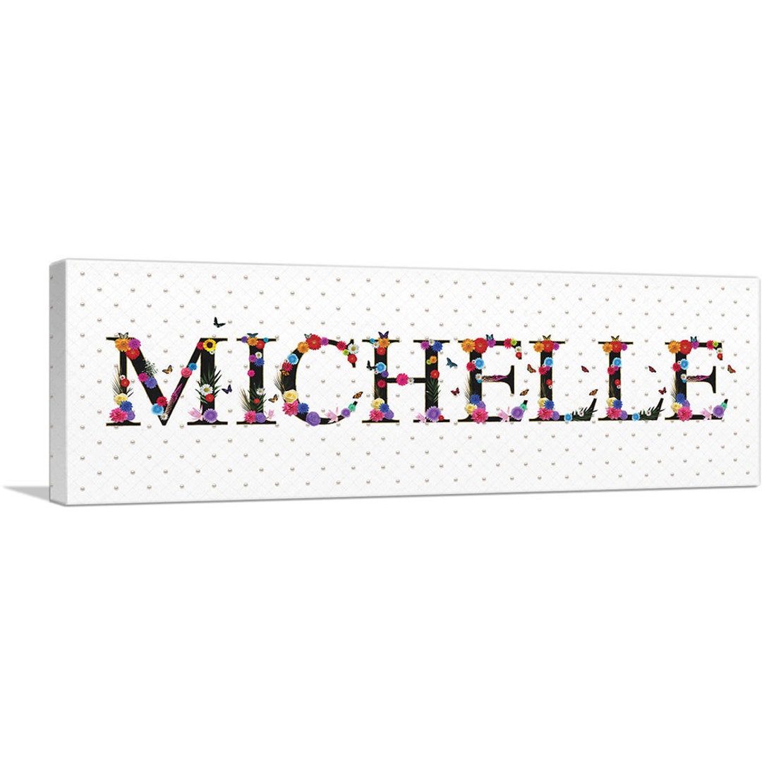 ARTCANVAS Michelle Girls Name Room Decor Canvas Art Print - Etsy