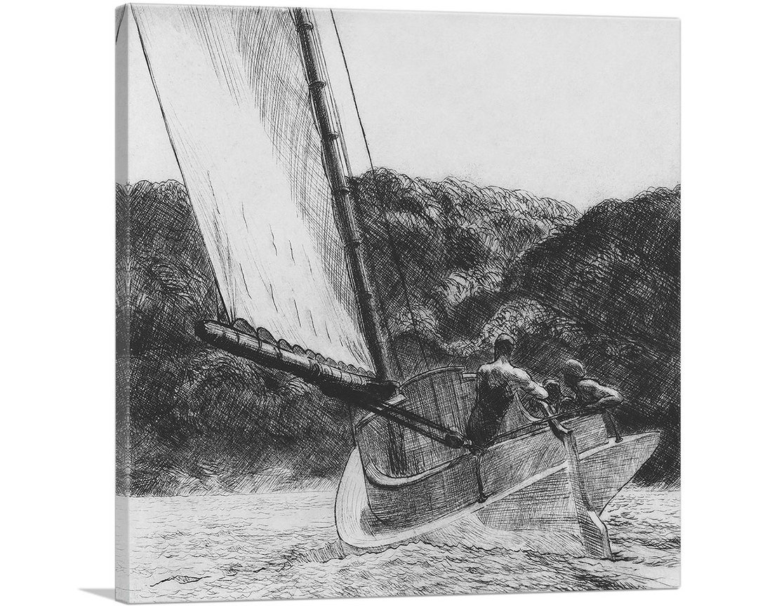 ARTCANVAS the Cat Boat 1922 by Edward Hopper Canvas Art Print - Etsy
