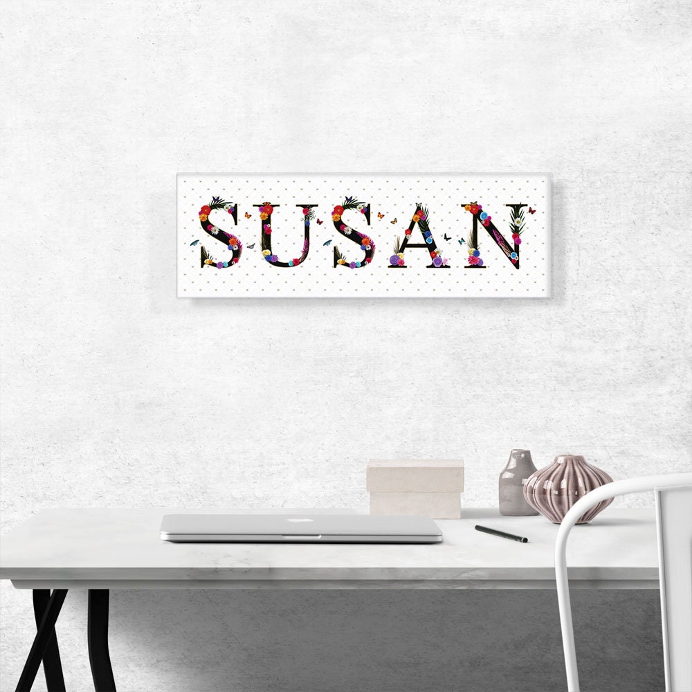 ARTCANVAS Susan Girls Name Room Decor Canvas Art Print | Etsy