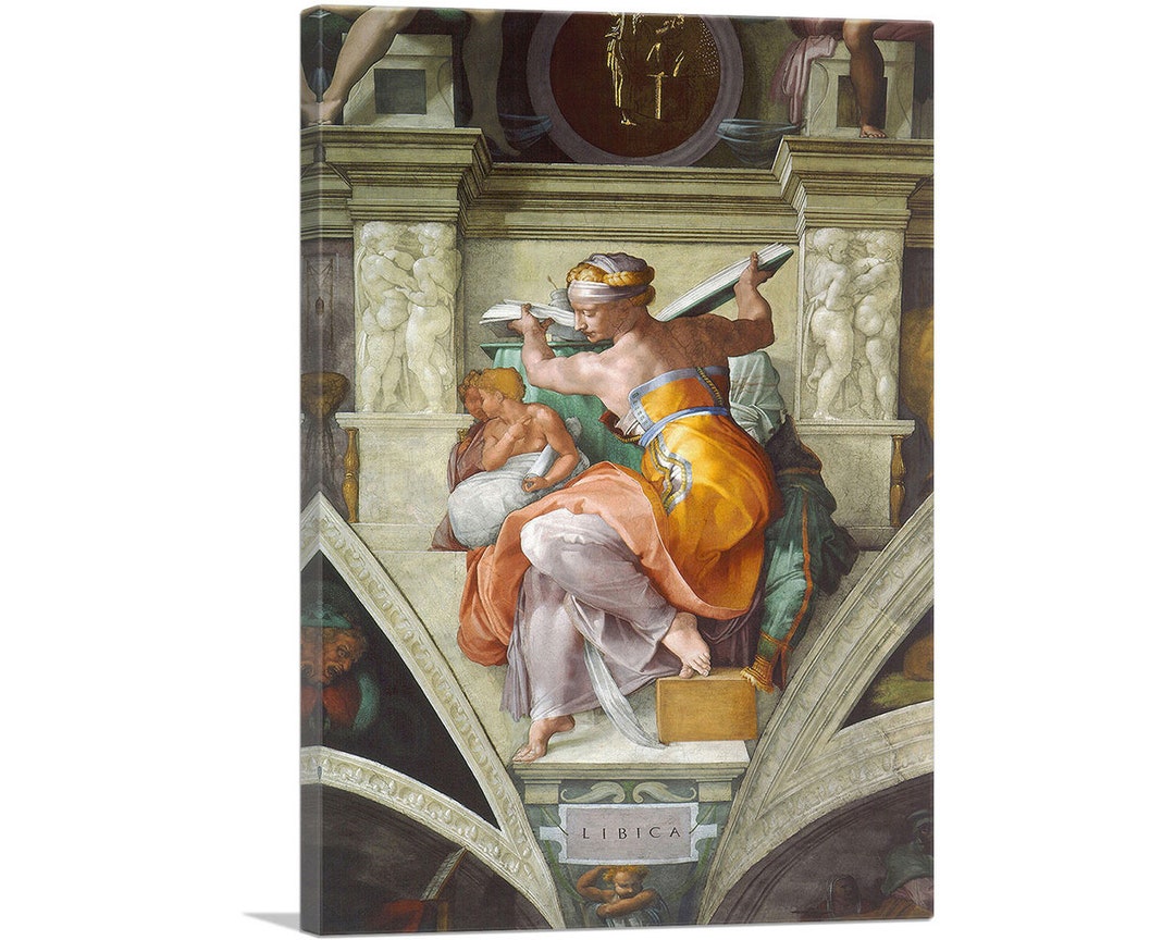 ARTCANVAS the Libyan Sibyl - Sistine Chapel Ceiling 1511 Canvas Art ...