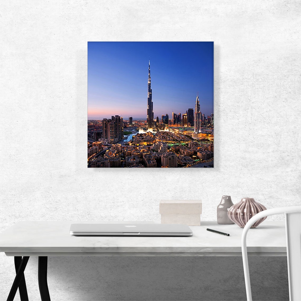 ARTCANVAS Dubai Skyline Downtown Canvas Art Print - Etsy