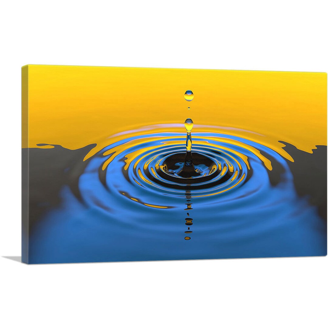 ARTCANVAS Water Drop Colorful Home Decor Canvas Art Print - Etsy