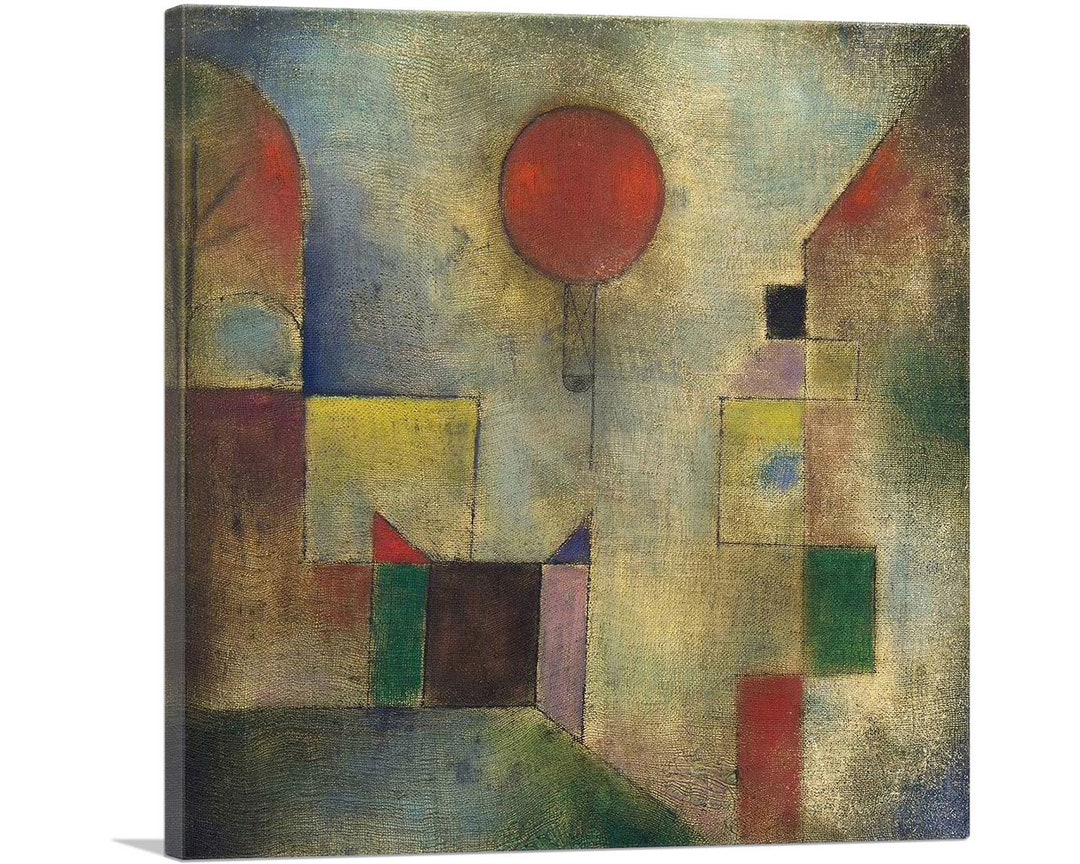 ARTCANVAS Red Balloon 1922 by Paul Klee Canvas Art Print - Etsy