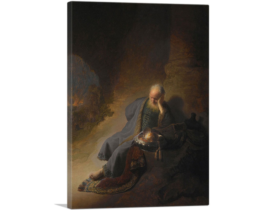 ARTCANVAS Jeremiah Lamenting the Destruction of Jerusalem 1630 Canvas ...