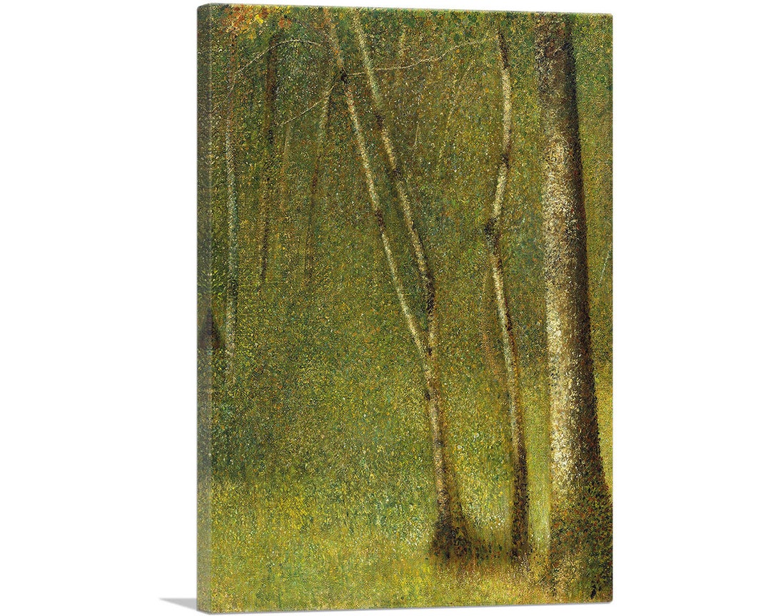 ARTCANVAS the Forest at Pontaubert 1881 by Georges Seurat Canvas Art ...