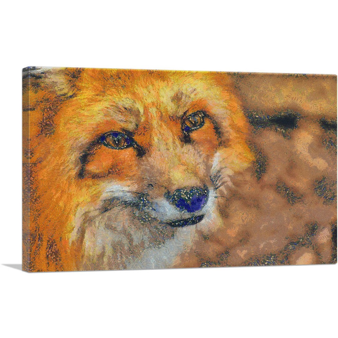 ARTCANVAS Fox's Face Painting Home Decor Canvas Art Print - Etsy