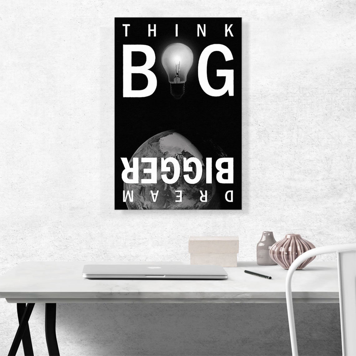 ARTCANVAS Think Big Dream Bigger Motivational Canvas Art Print | Etsy