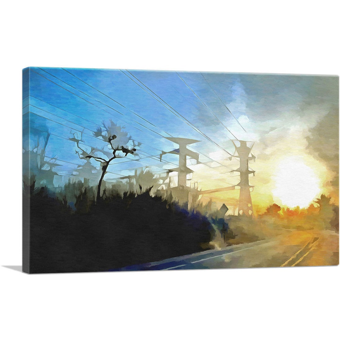 ARTCANVAS City Street Home Decor Canvas Art Print - Etsy