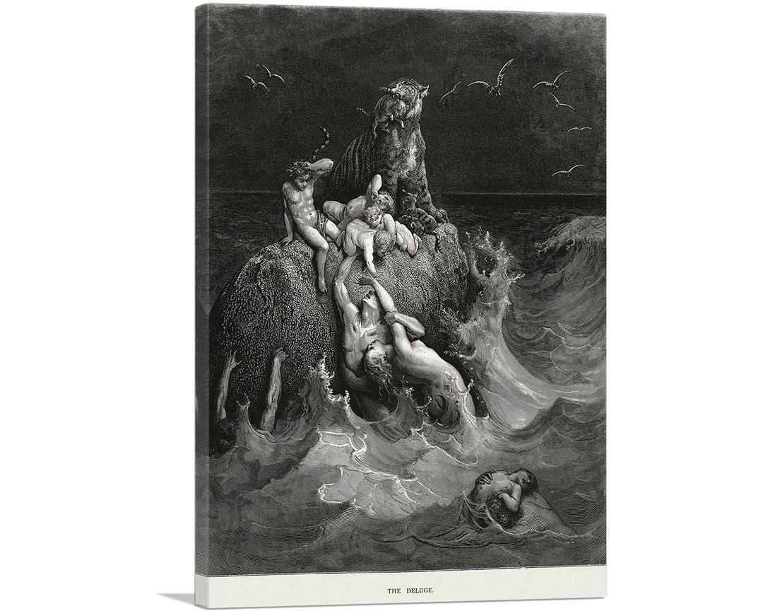 ARTCANVAS the Deluge Canvas Art Print by Gustave Dore - Etsy