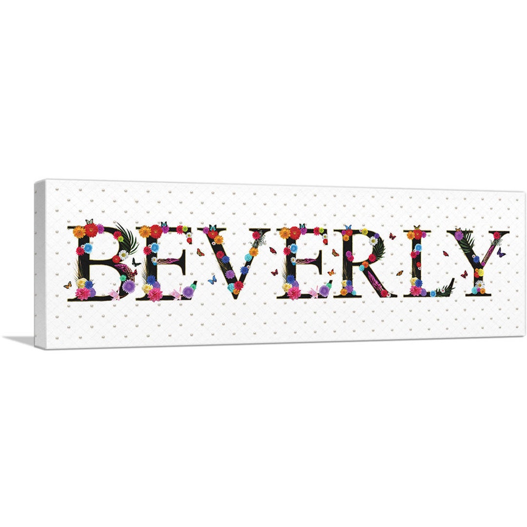 ARTCANVAS Beverly Girls Name Room Decor Canvas Art Print - Etsy