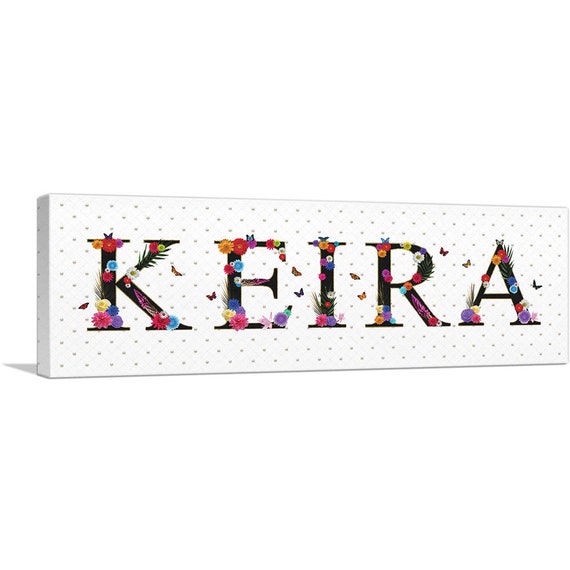 ARTCANVAS Keira Girls Name Room Decor Canvas Art Print - Etsy