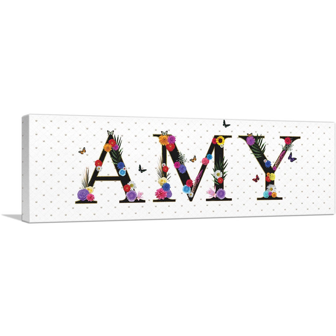ARTCANVAS Amy Girls Name Room Decor Canvas Art Print - Etsy