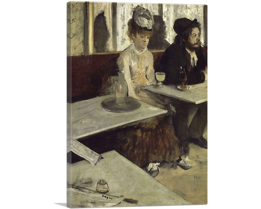 ARTCANVAS the Absinthe Drinker 1875 Canvas Art Print by Edgar Degas - Etsy
