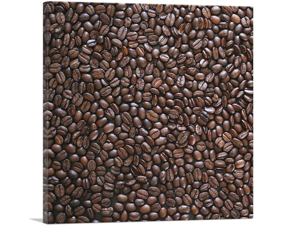 ARTCANVAS Coffee Pattern Cafe Decor Square Canvas Art Print - Etsy
