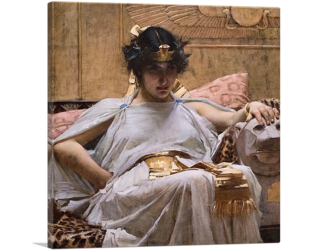 ARTCANVAS Cleopatra 1867 by John William Waterhouse Canvas Art Print - Etsy