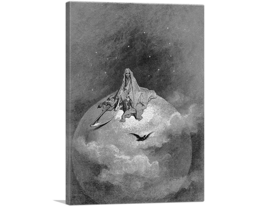 ARTCANVAS Illustration From Edgar Allan Poe - the Raven 1882 Canvas Art ...