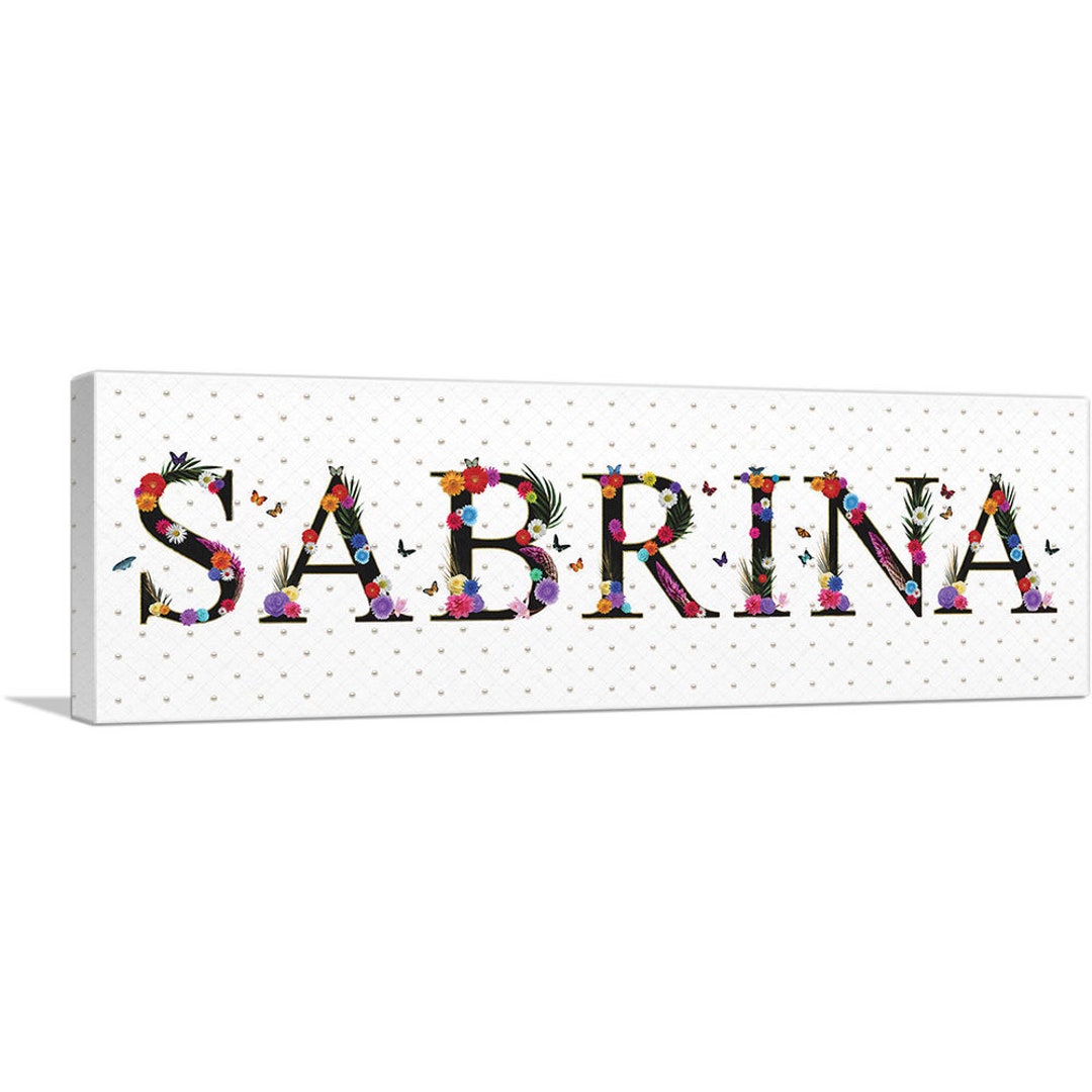 ARTCANVAS Sabrina Girls Name Room Decor Canvas Art Print - Etsy