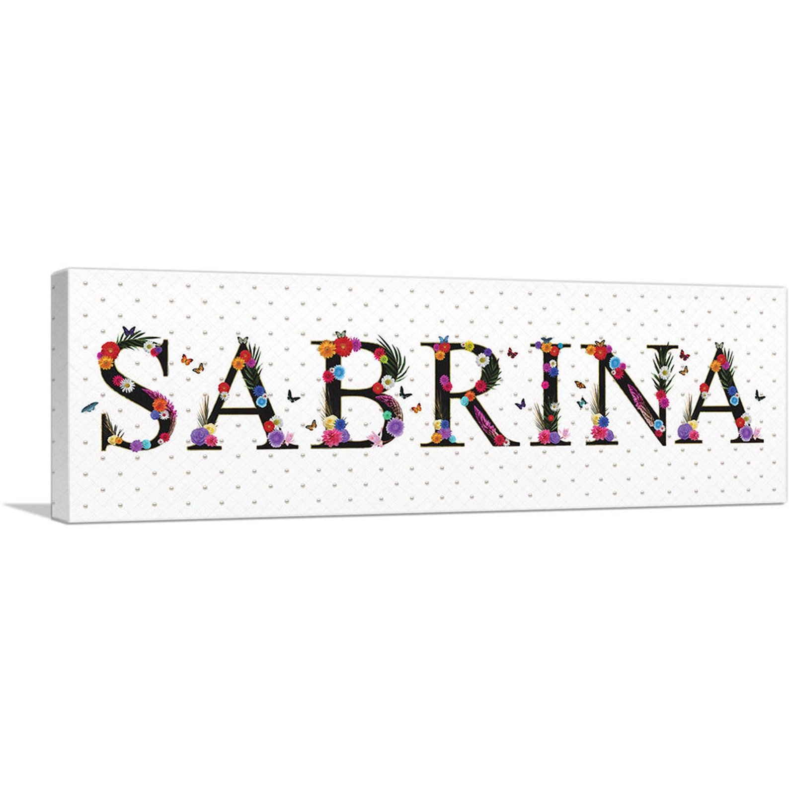 ARTCANVAS Sabrina Girls Name Room Decor Canvas Art Print | Etsy