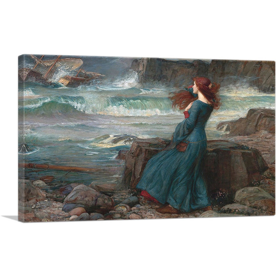 ARTCANVAS Miranda the Tempest 1916 by John William Waterhouse - Etsy