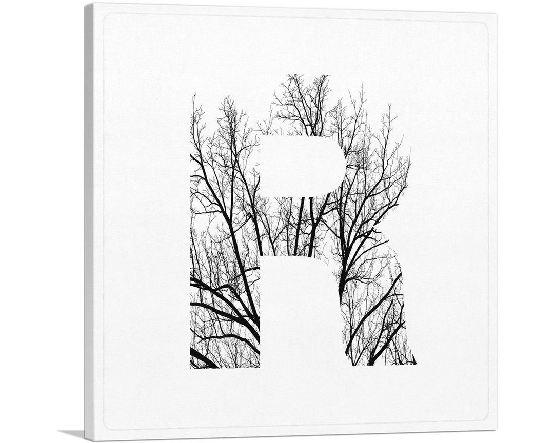 ARTCANVAS Tree Branches Alphabet Letter R Canvas Art Print - Etsy