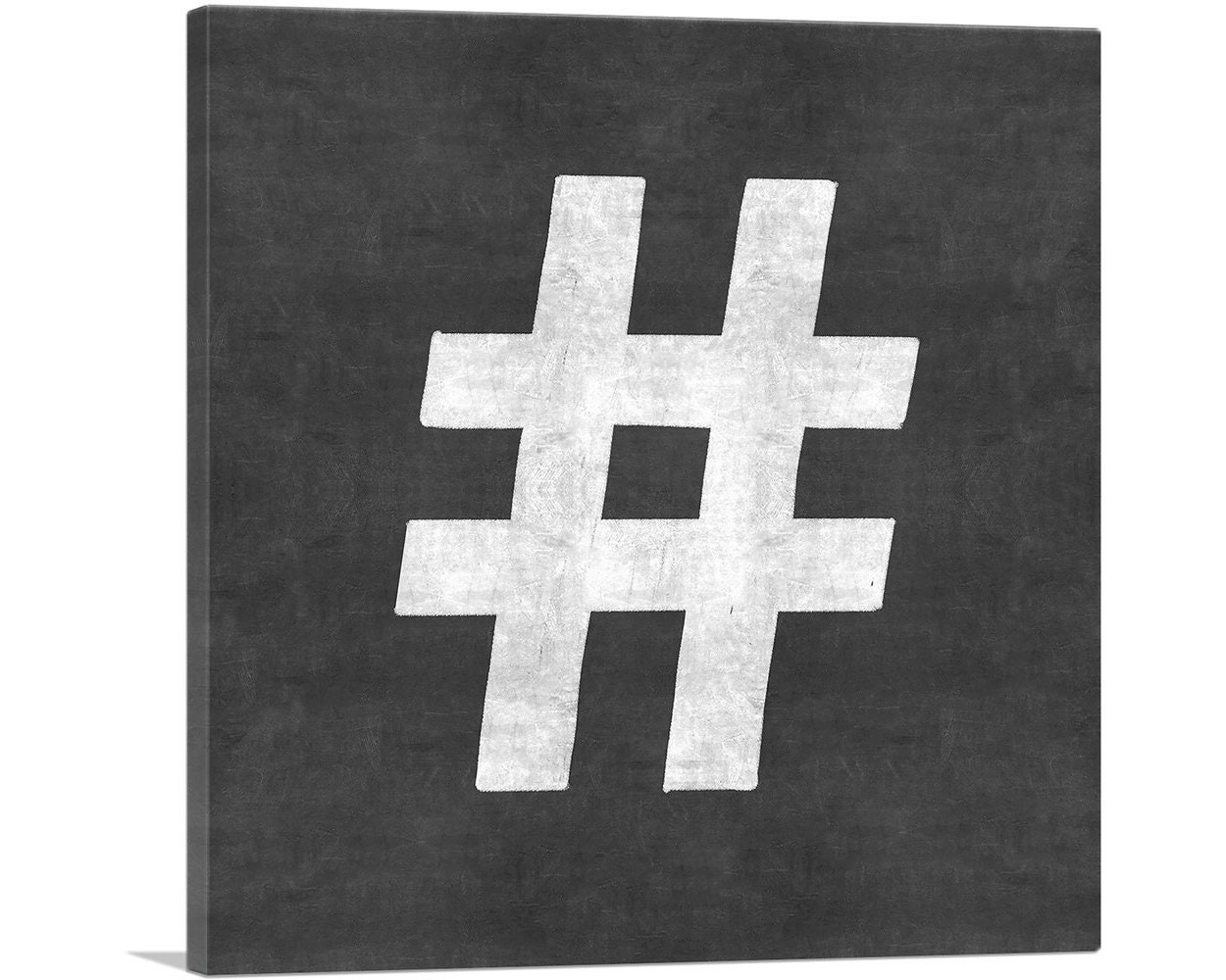 ARTCANVAS Chalkboard Alphabet Number Sign Hash Pound Symbol | Etsy