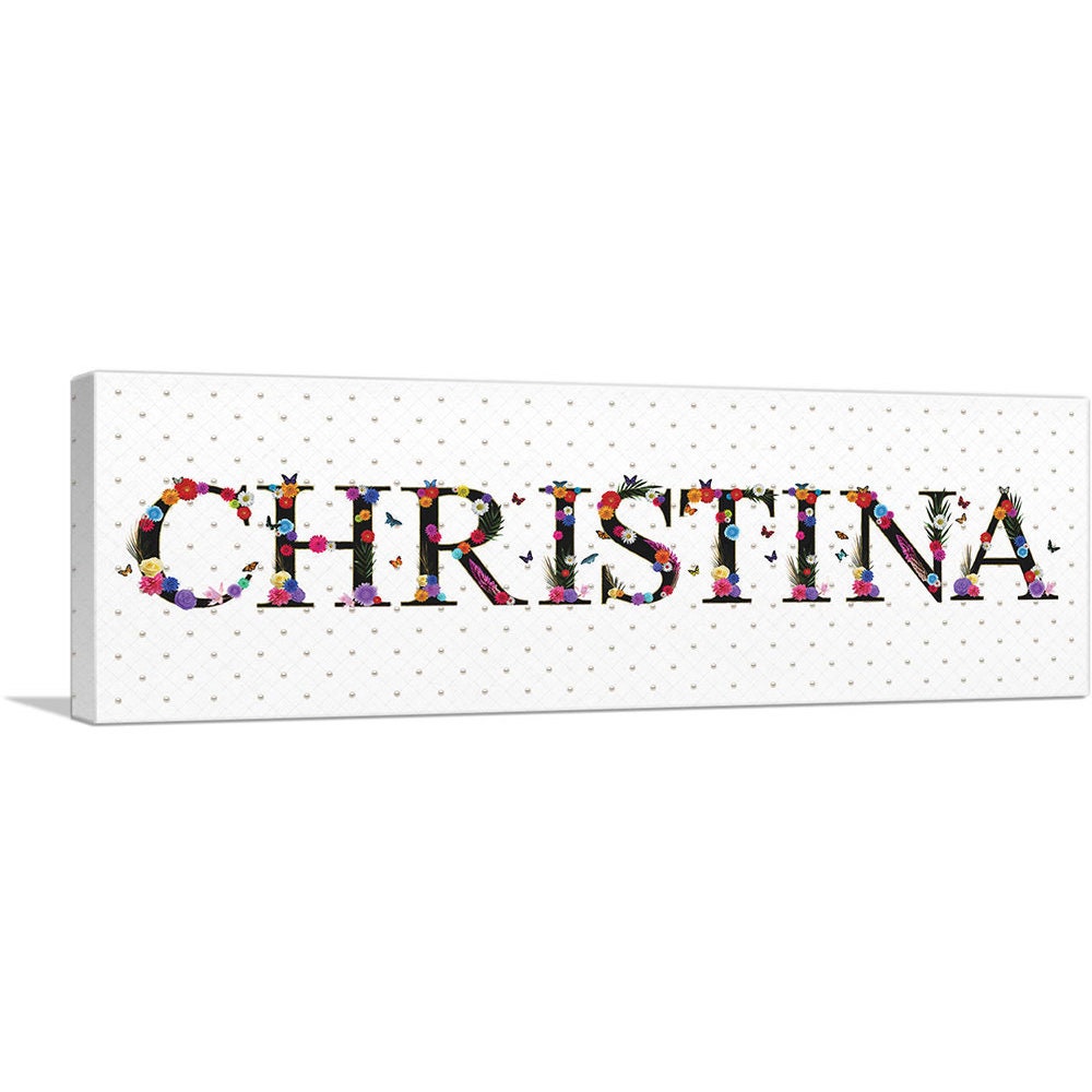 ARTCANVAS Christina Girls Name Room Decor Canvas Art Print | Etsy