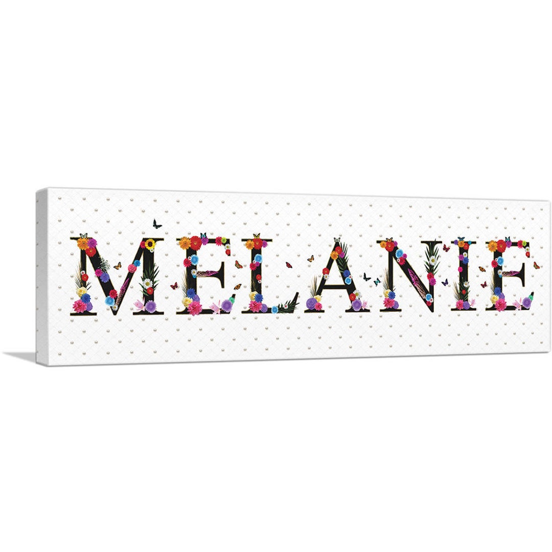 ARTCANVAS Melanie Girls Name Room Decor Canvas Art Print - Etsy