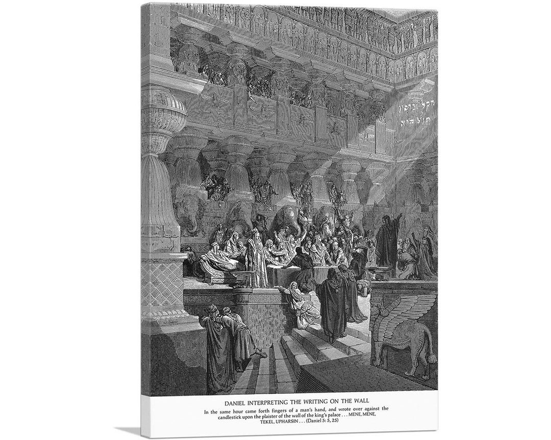 ARTCANVAS Daniel Interpreting the Writing on the Wall Canvas Art Print ...
