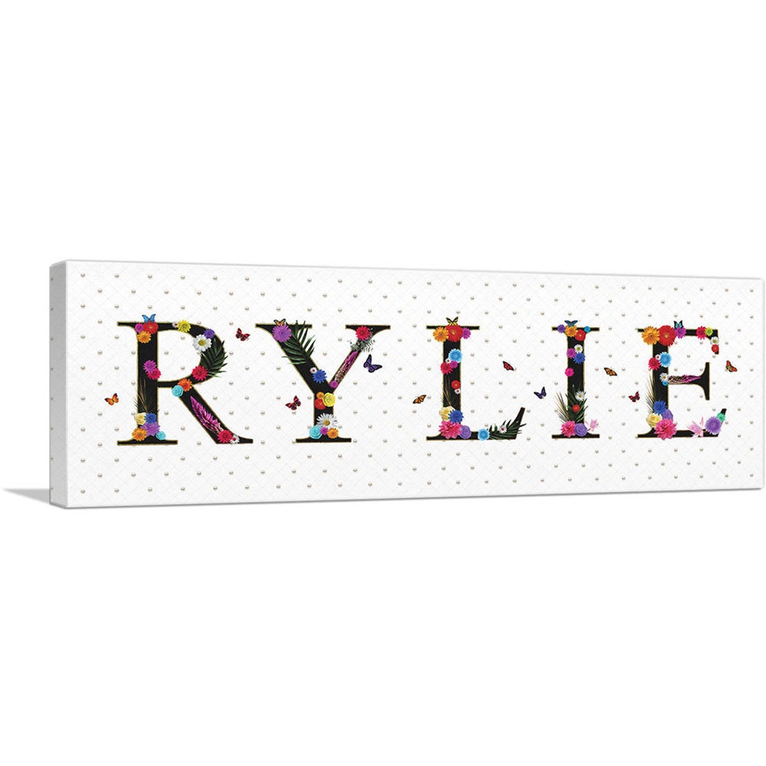 ARTCANVAS Rylie Girls Name Room Decor Canvas Art Print - Etsy