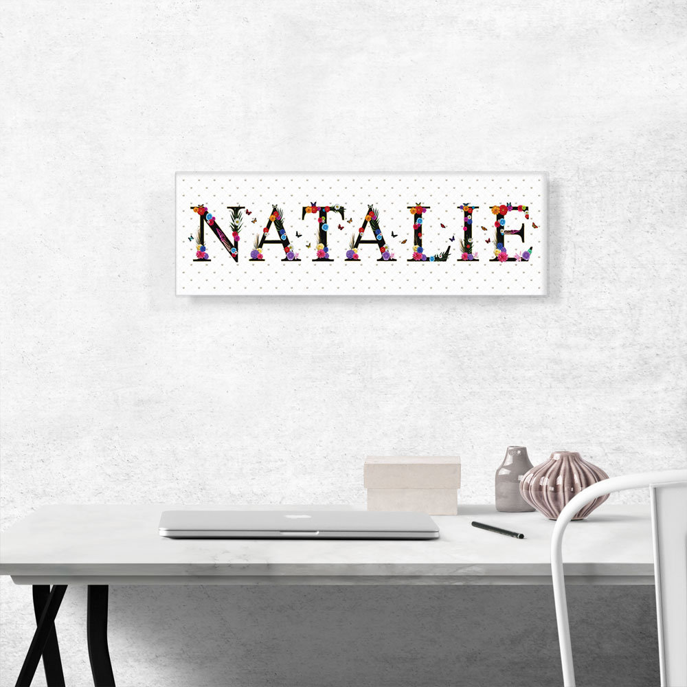 ARTCANVAS Natalie Girls Name Room Decor Canvas Art Print | Etsy