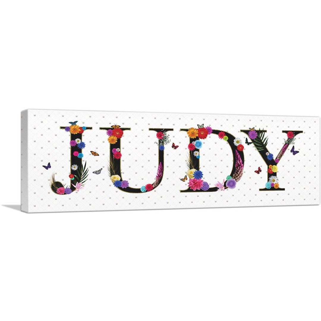 ARTCANVAS Judy Girls Name Room Decor Canvas Art Print - Etsy
