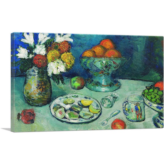 ARTCANVAS Still Life the Dessert 1901 Canvas Art Print by - Etsy