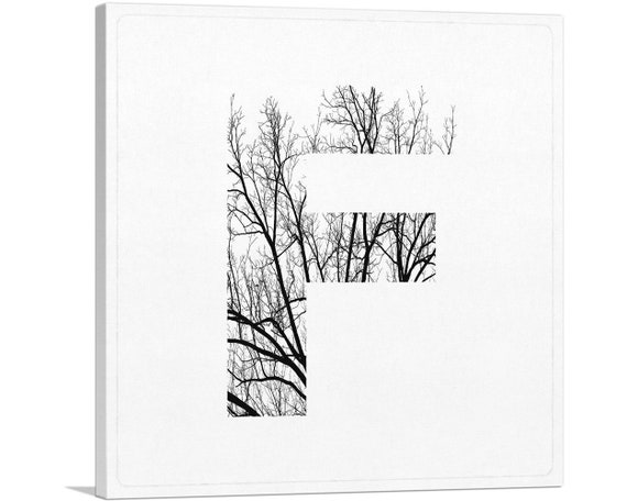 ARTCANVAS Tree Branches Alphabet Letter F Canvas Art Print | Etsy