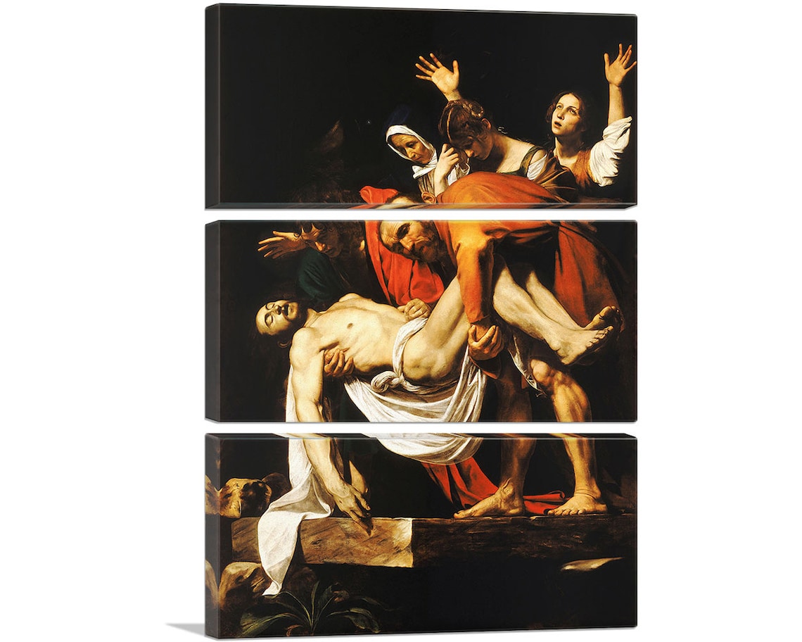 ARTCANVAS Entombment of Christ 1603 by Caravaggio Canvas Art | Etsy