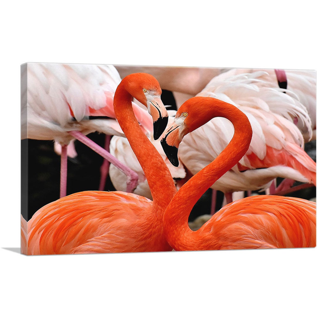 ARTCANVAS Flamingos Home Decor Rectangle Canvas Art Print - Etsy