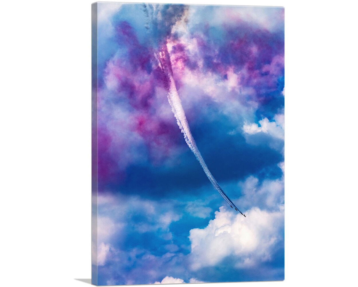 ARTCANVAS Fighter Jet Plane Aircrafts Descending Purple Sky | Etsy