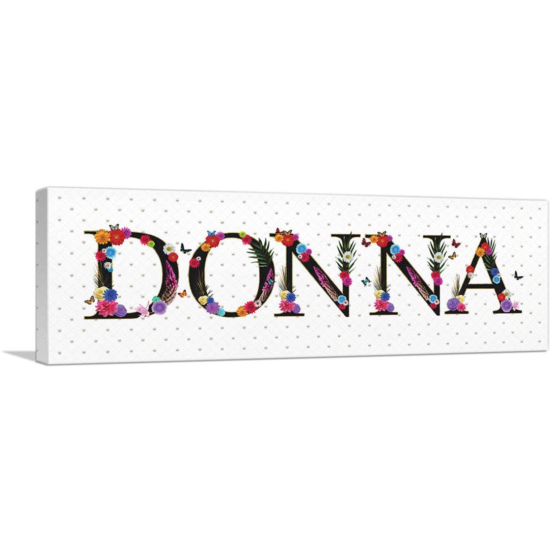 ARTCANVAS Donna Girls Name Room Decor Canvas Art Print - Etsy