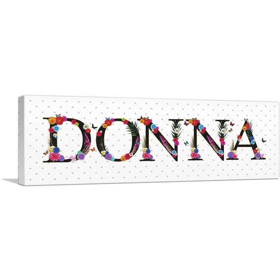 ARTCANVAS Donna Girls Name Room Decor Canvas Art Print | Etsy