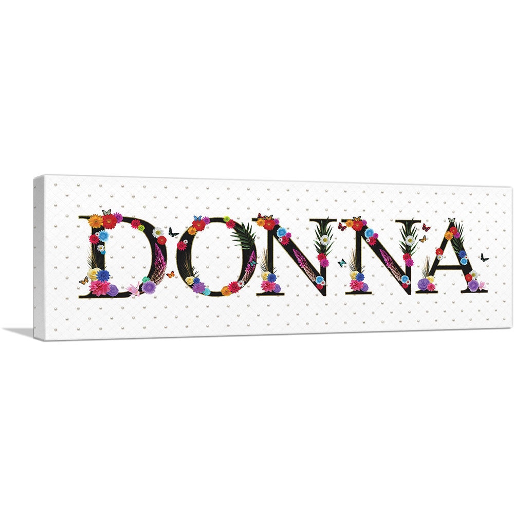 ARTCANVAS Donna Girls Name Room Decor Canvas Art Print | Etsy