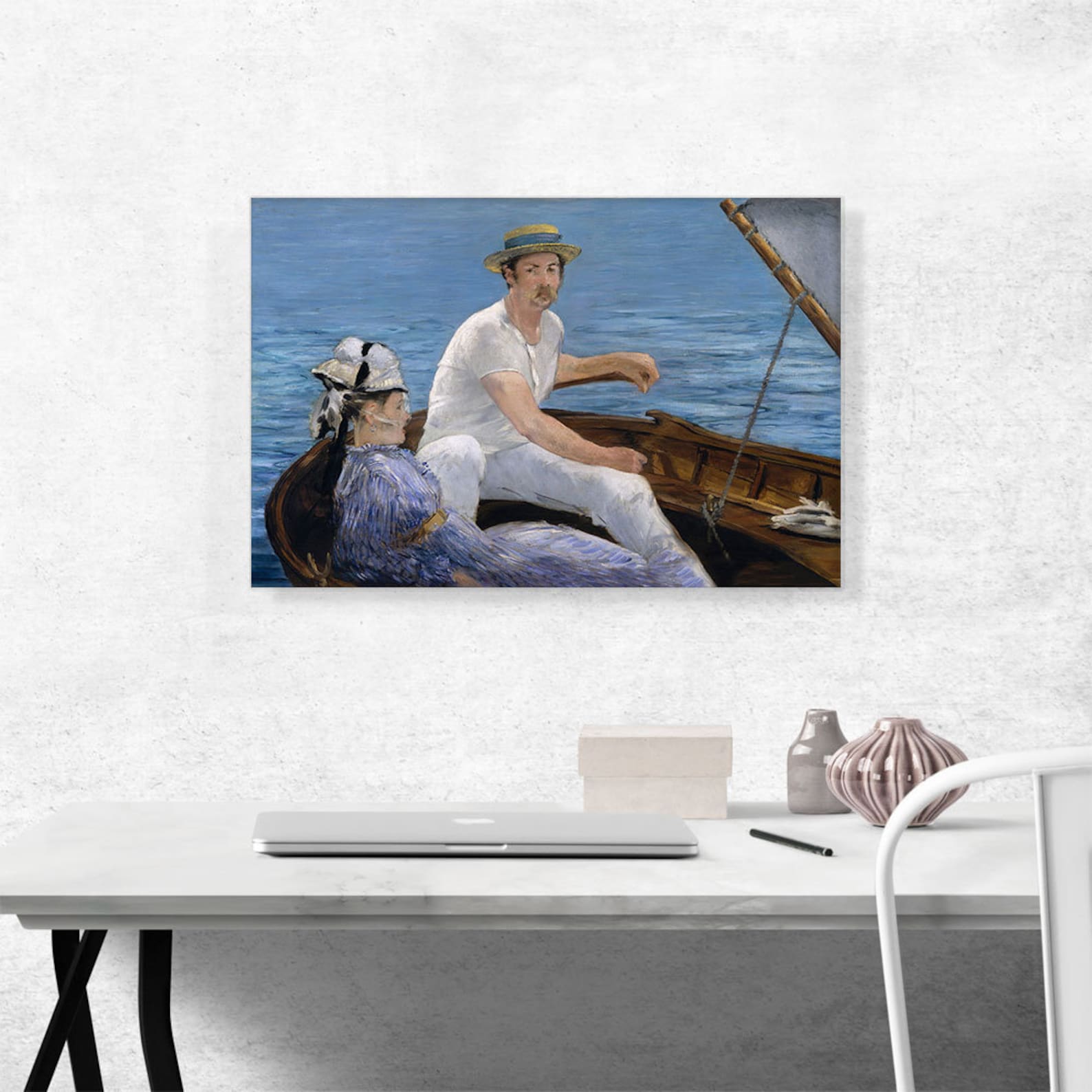 ARTCANVAS Boating 1874 by Edouard Manet Canvas Art Print - Etsy