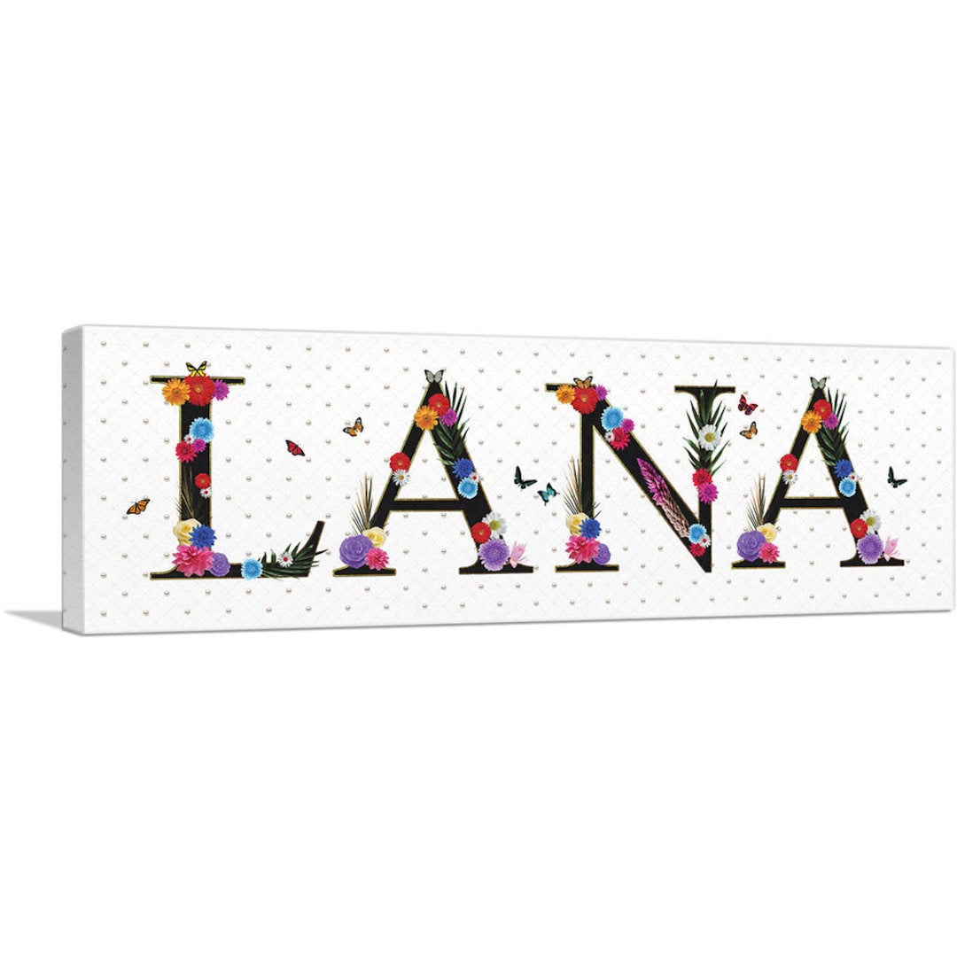 ARTCANVAS Lana Girls Name Room Decor Canvas Art Print - Etsy
